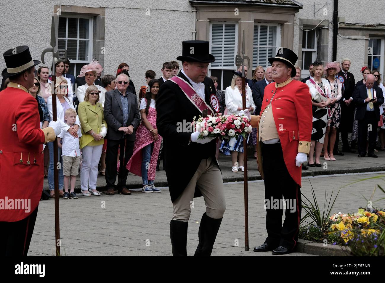 Peebles, UK - June 25: Peebles Beltane - Red Letter Day Peebles Beltane ...