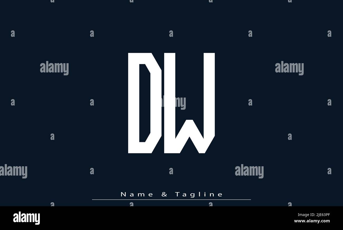 Alphabet letters Initials Monogram logo DW , WD Stock Vector Image ...