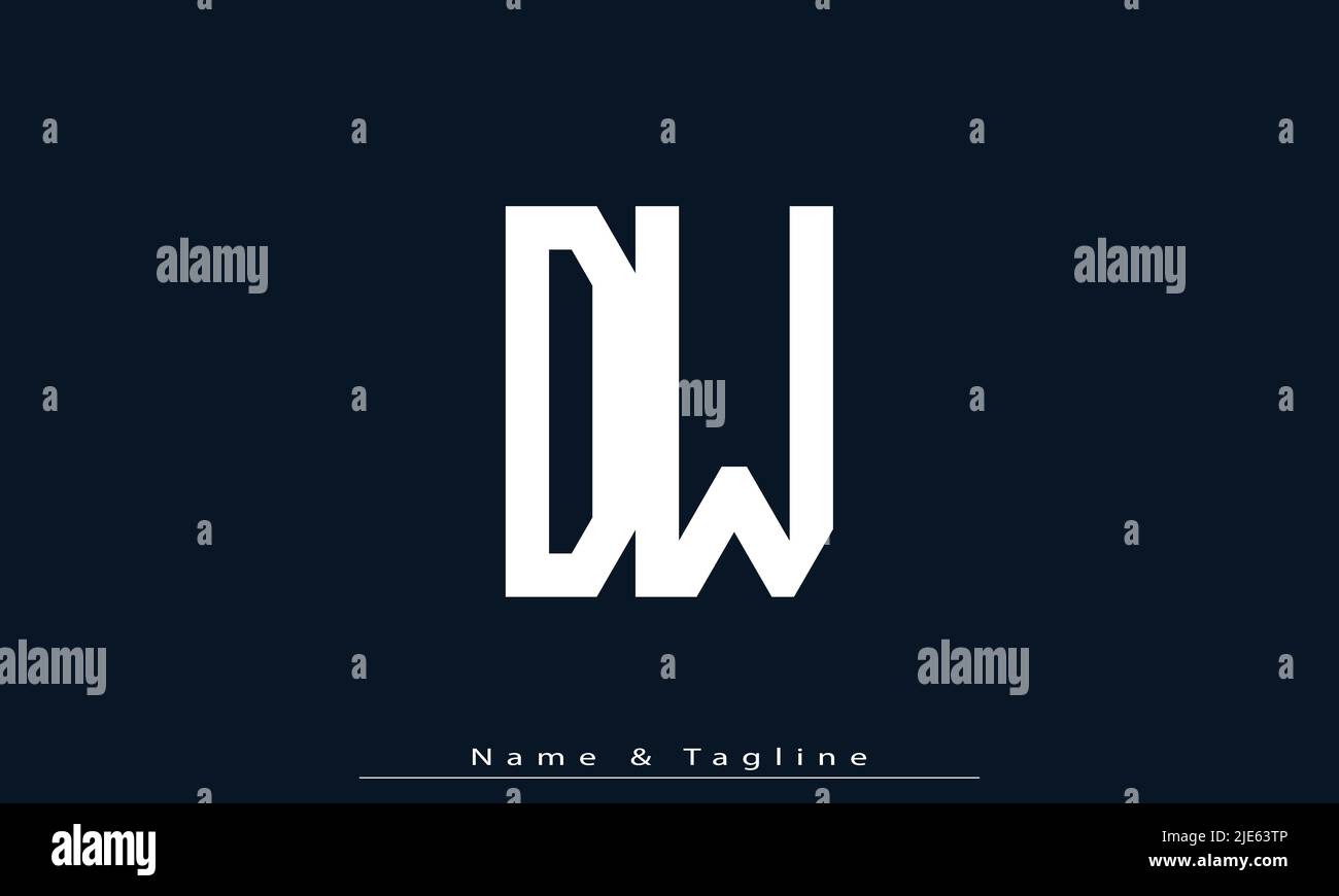 Alphabet letters Initials Monogram logo DW , WD Stock Vector Image ...