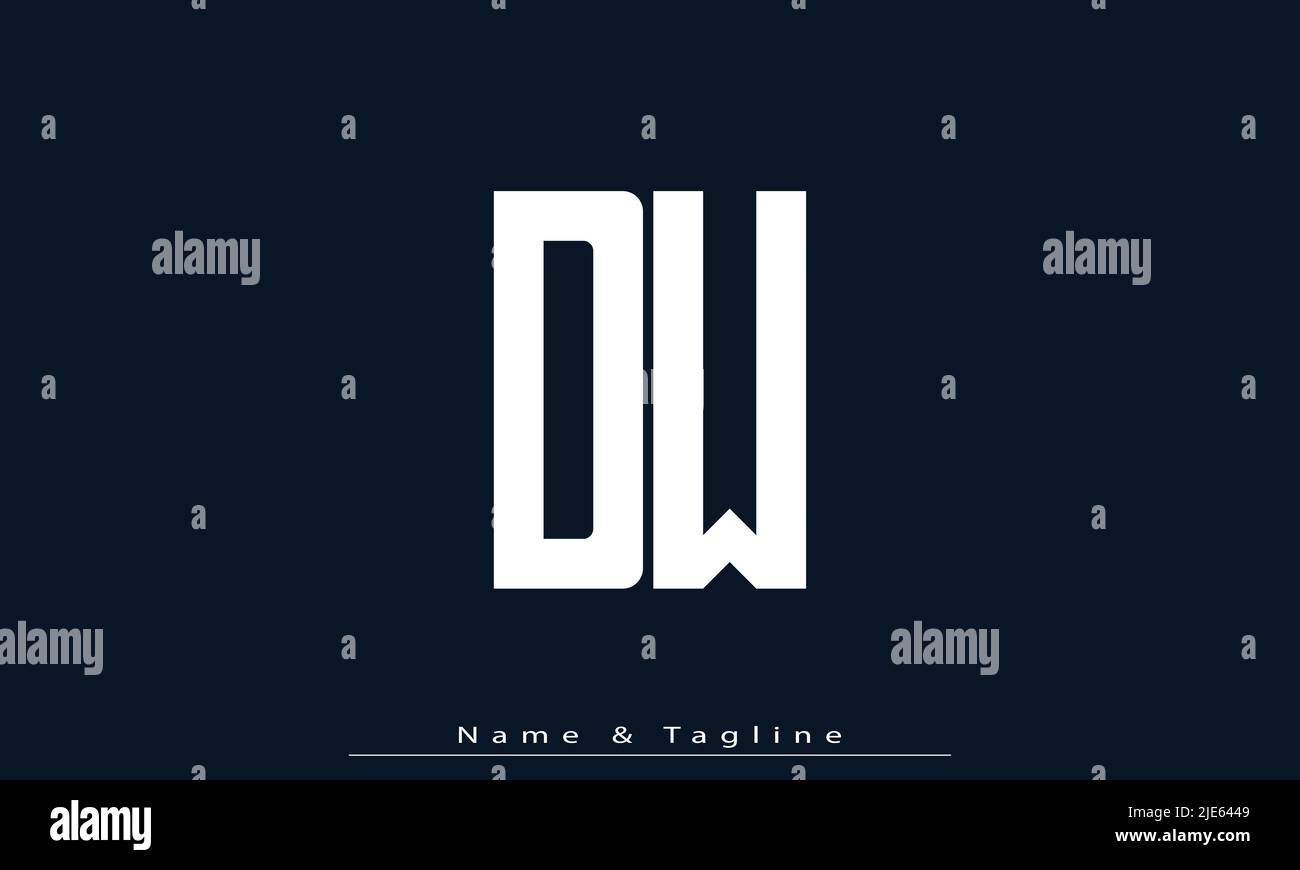 Alphabet letters Initials Monogram logo DW , WD Stock Vector Image ...