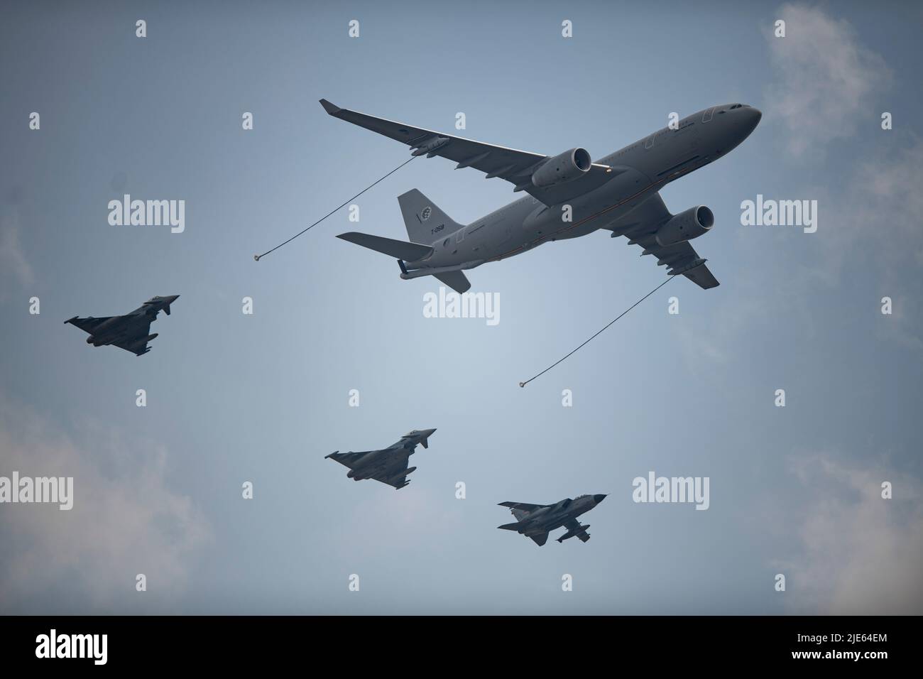 25 June 2022, Brandenburg, Schönefeld: The Airbus A310 MRTT tanker ...