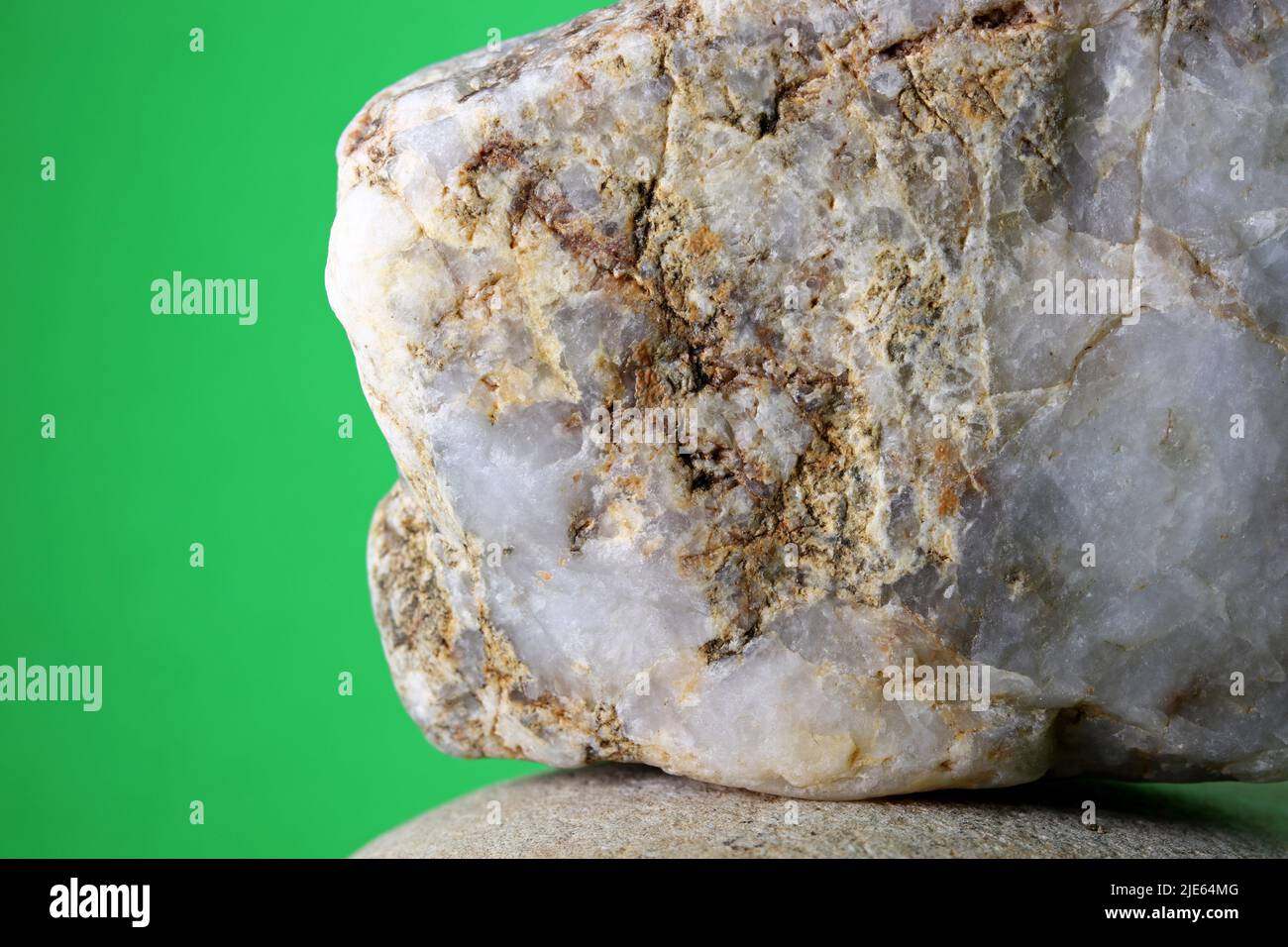 close-up natural stone texture on green background Stock Photo - Alamy
