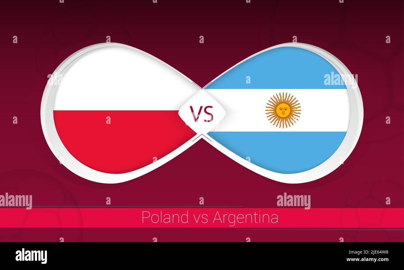 Poland vs Argentina in Football Competition, Group A. Versus icon on ...