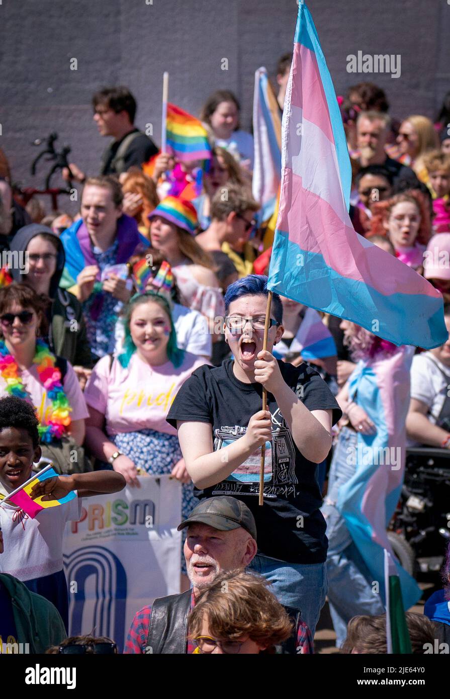 People take part in the Pride Edinburgh 2022 parade through Edinburgh ...
