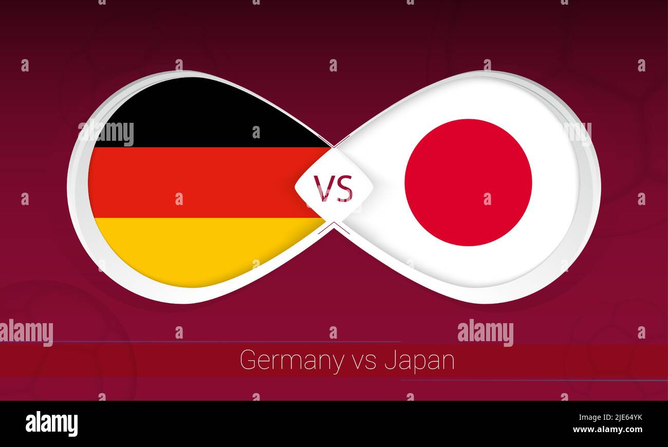 Germany vs Japan in Football Competition, Group A. Versus icon on ...