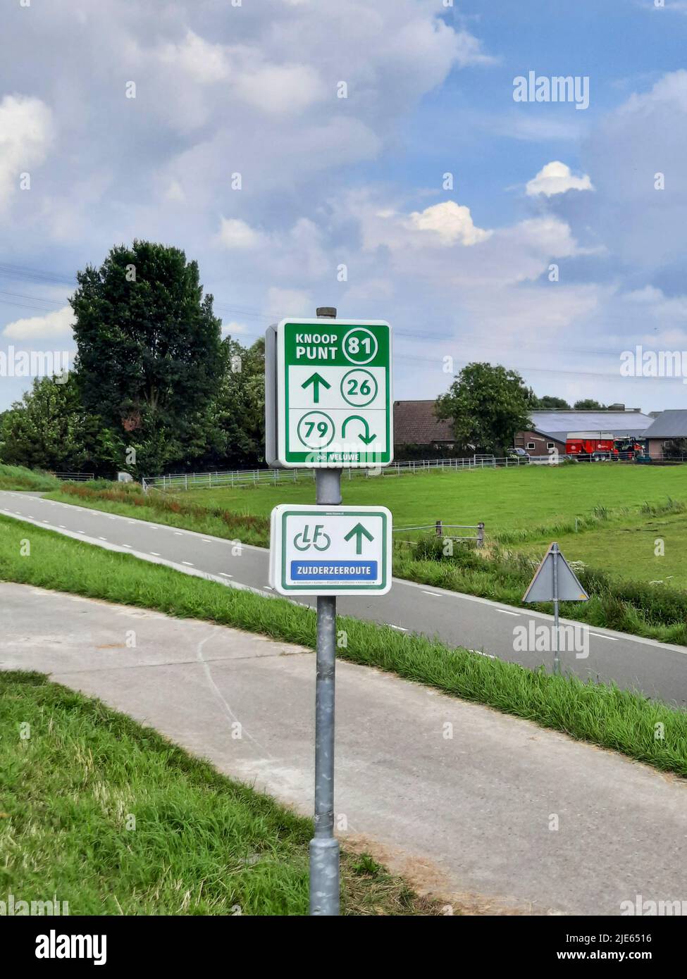 Direction signs to nodes as part of tourist cycle routes in the ...