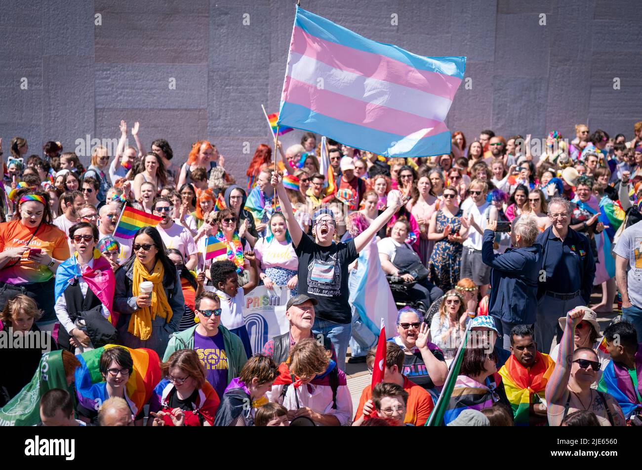 People take part in the Pride Edinburgh 2022 parade through Edinburgh ...