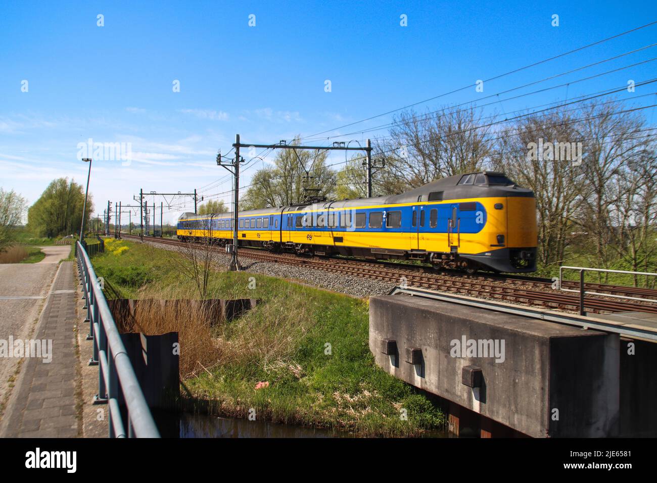 ICM Koploper intercity of NS on track in Driebruggen in the Netherlands ...