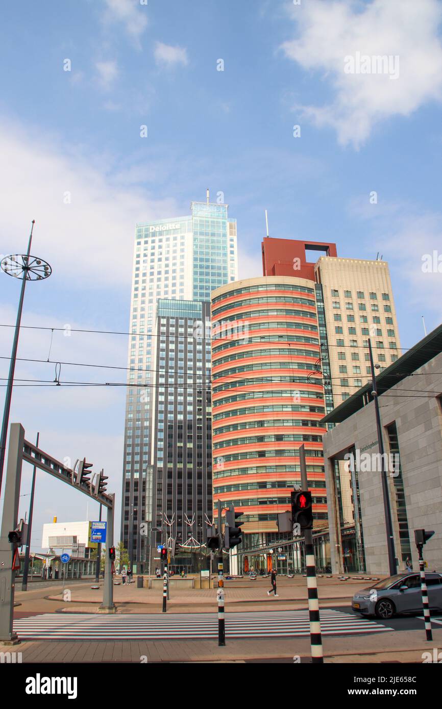 Buildings of AKD lawyers and Deloitte accountants at the Kop van Zuid ...
