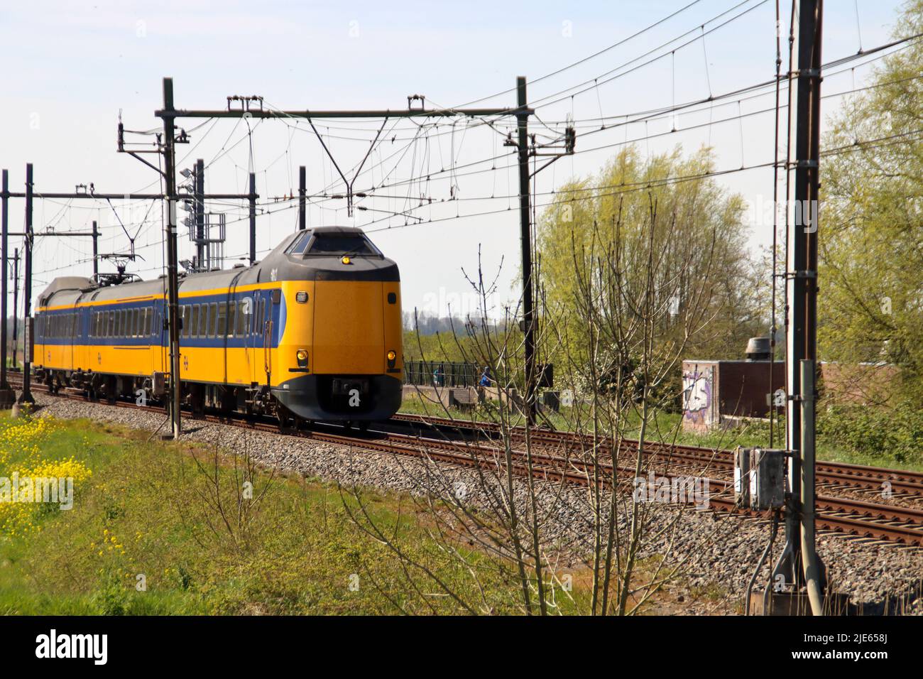 ICM Koploper intercity of NS on track in Driebruggen in the Netherlands ...