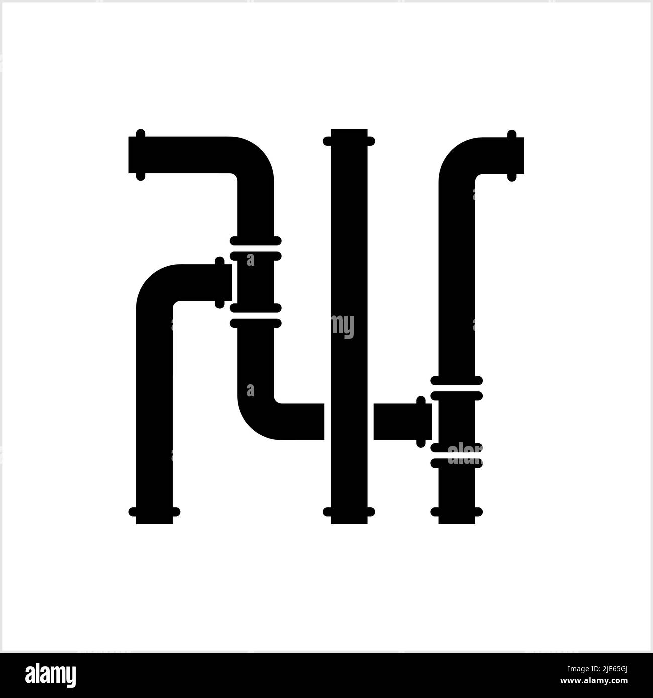 Pipe Icon, Pipe Fitting Icon, Water, Gas, Oil Pipeline, Plumbing Work ...