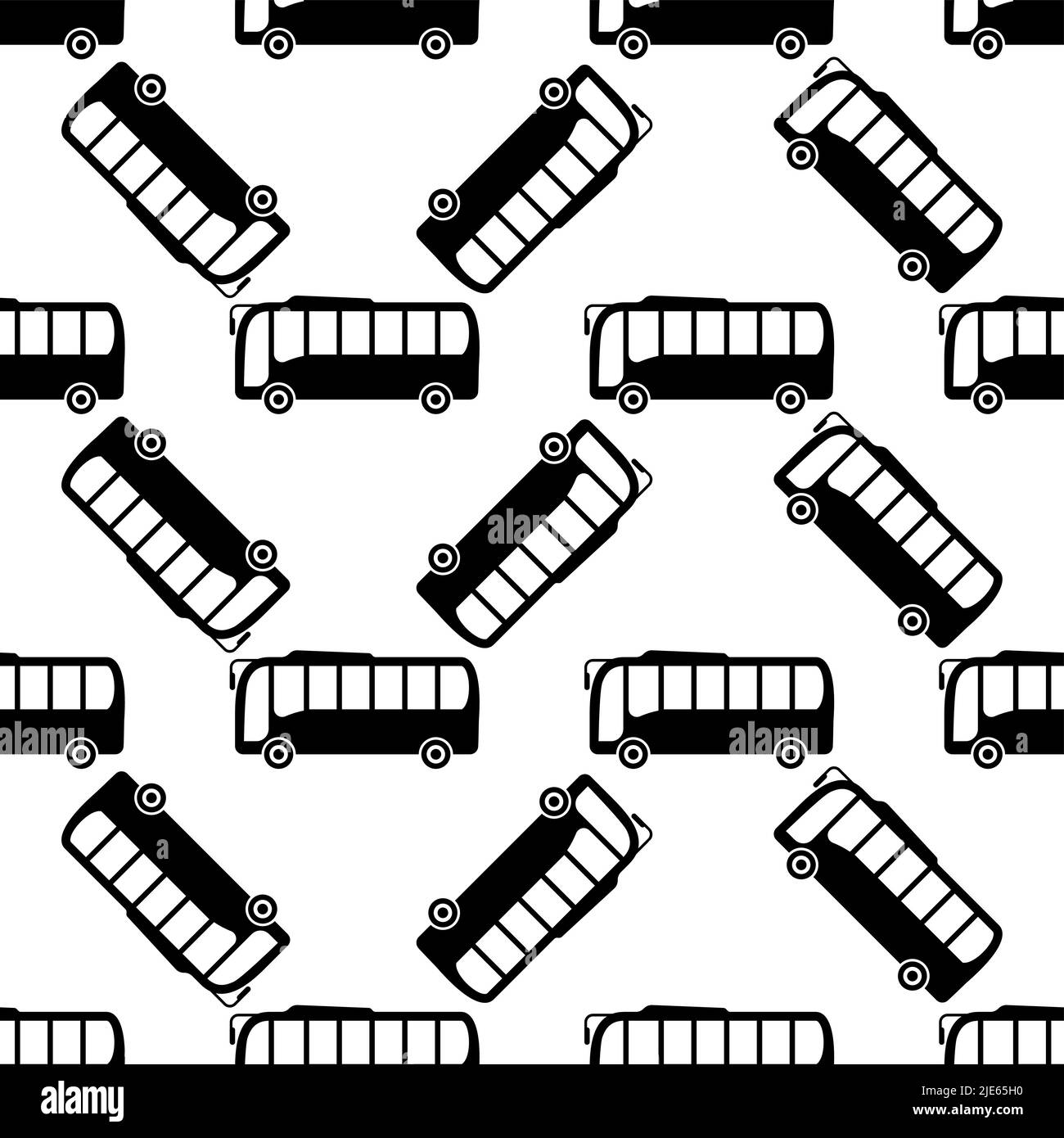 Bus Icon Seamless Pattern, Bus Vector Art Illustration Stock Vector ...