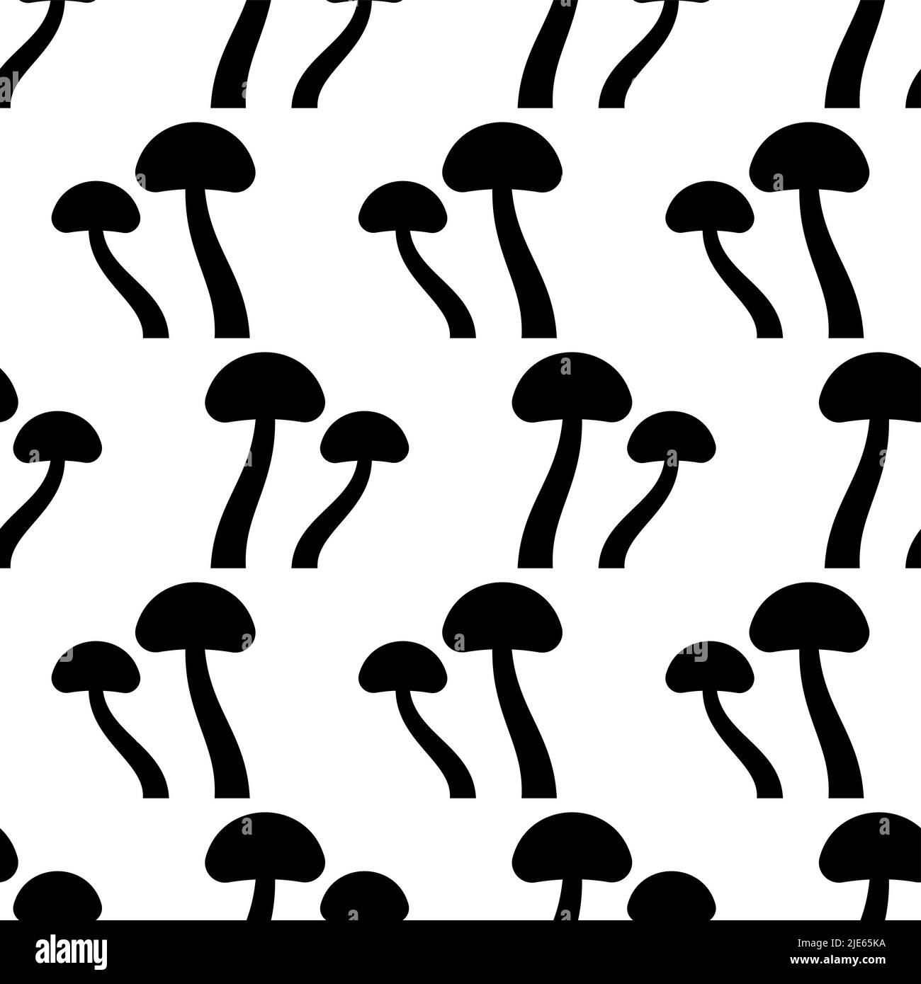 Mushroom Icon Seamless Pattern, Mushroom With Cap And Stipe Vector Art ...