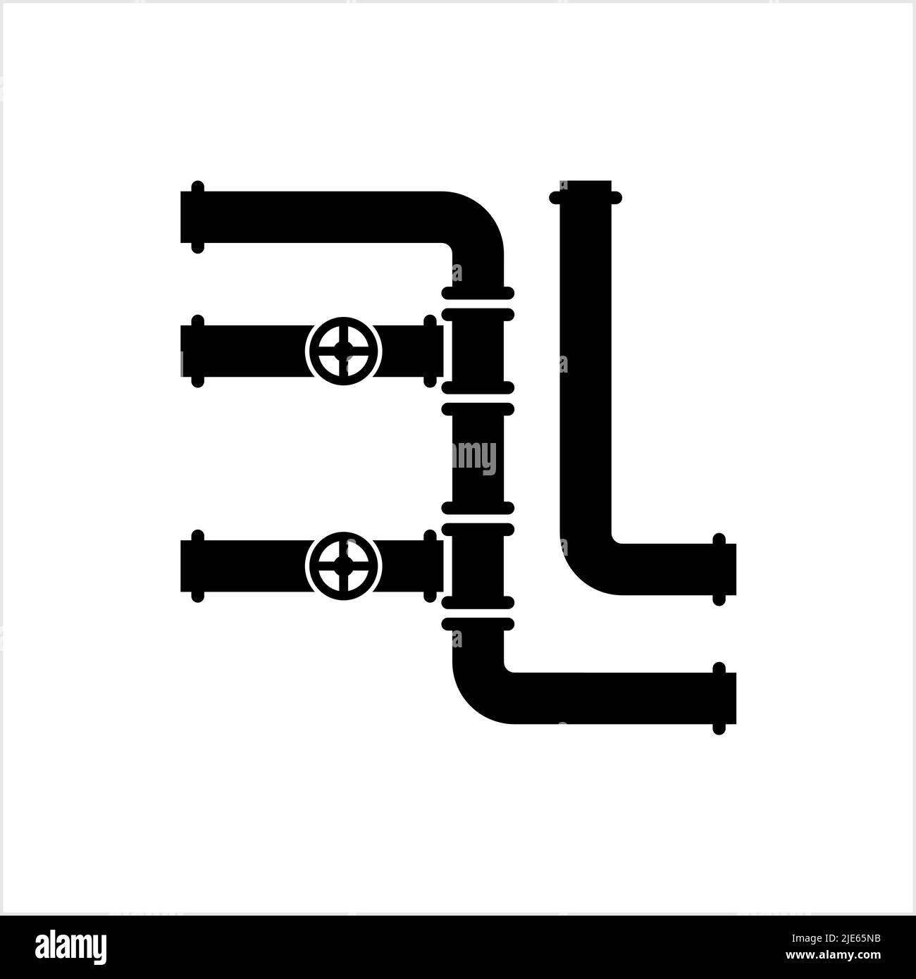 Pipe Icon, Pipe Fitting Icon, Water, Gas, Oil Pipeline, Plumbing Work ...