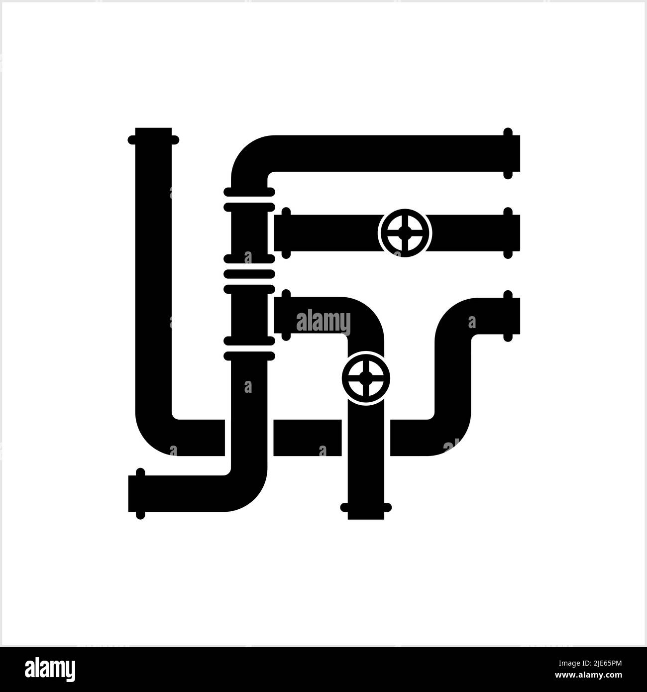 Pipe Icon, Pipe Fitting Icon, Water, Gas, Oil Pipeline, Plumbing Work ...