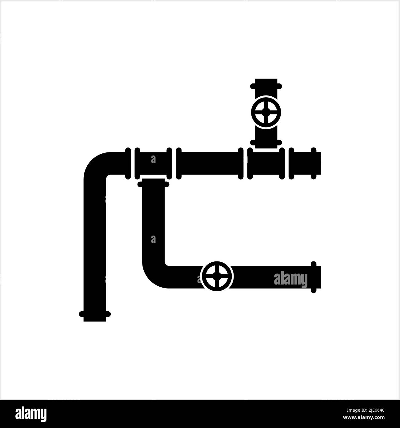 Pipe Icon, Pipe Fitting Icon, Water, Gas, Oil Pipeline, Plumbing Work ...