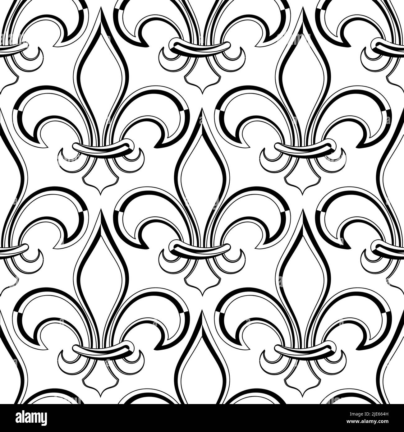 Fleur De Lis Seamless Pattern, Fleur-De-Lys Or Flower-De-Luce, The ...