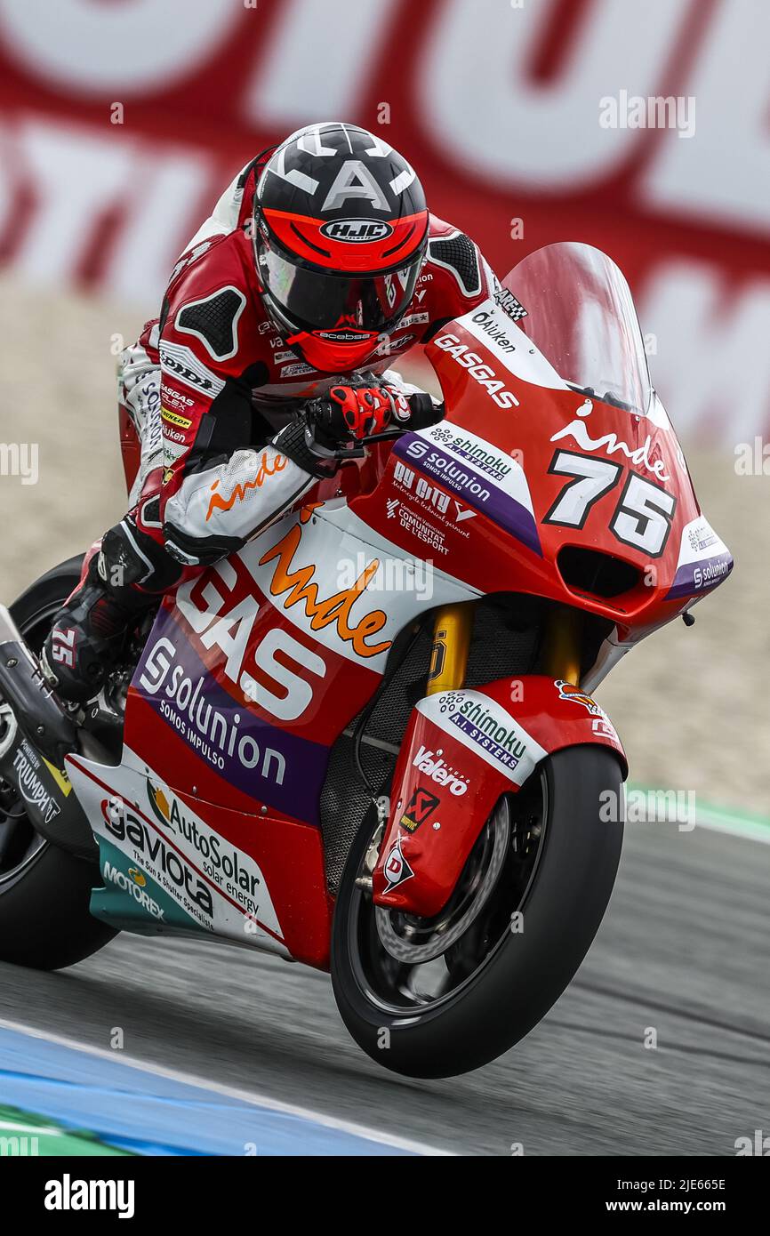 ASSEN - Jake Dixon (GBR) on his Gasgas in action during Moto2 ...