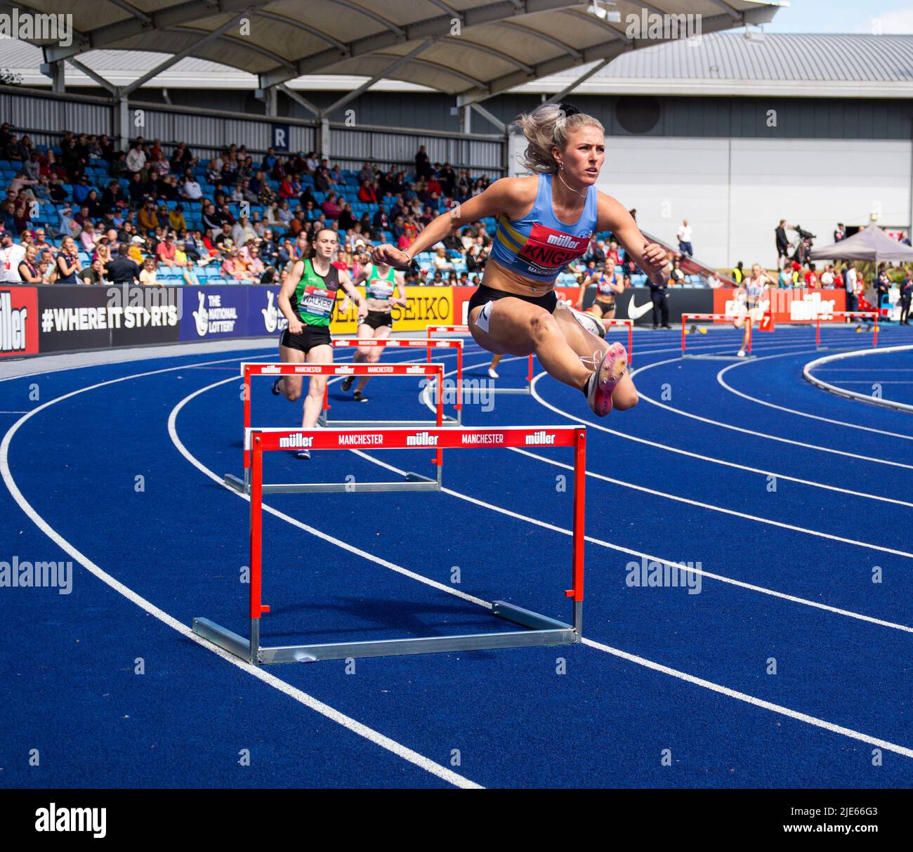Manchester, UK. 25th June 2022. 25-6-2022: Day 2 Jessie Knight competes ...