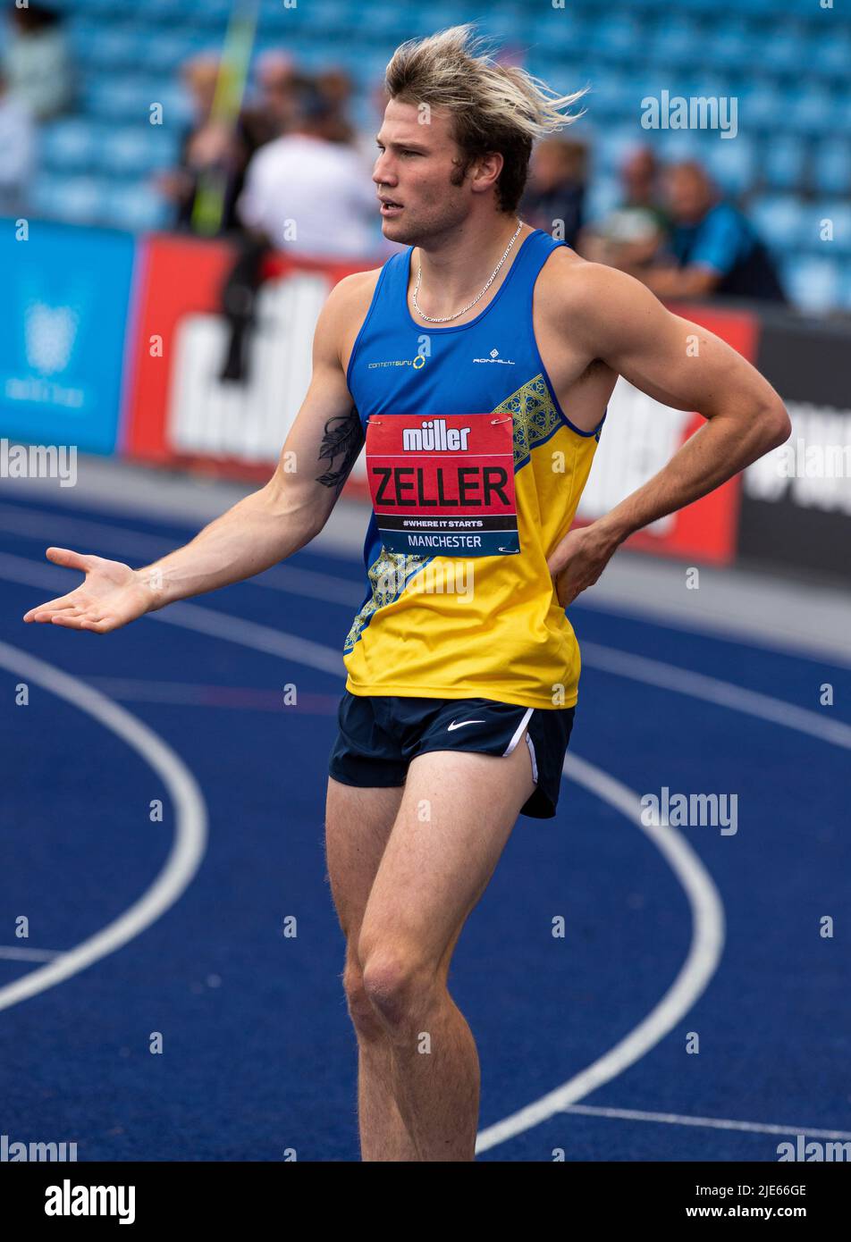 Manchester, UK. 25th June 2022. 25-6-2022: Day 2 JOSHUA ZELLER is seen ...