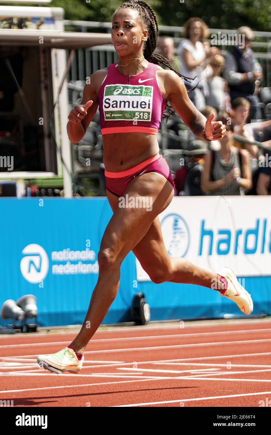 2022-06-25 15:48:21 APELDOORN - Athlete Jamile Samuel during the 200 ...
