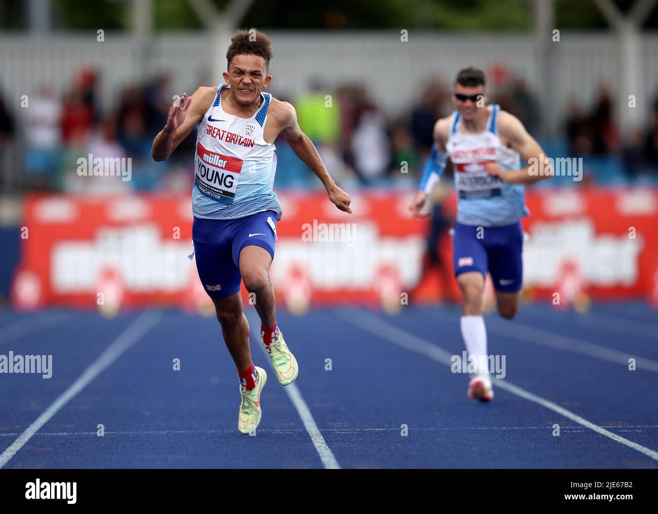 Thomas Young in the Men’s 100m Ambulant Final during day two of the ...