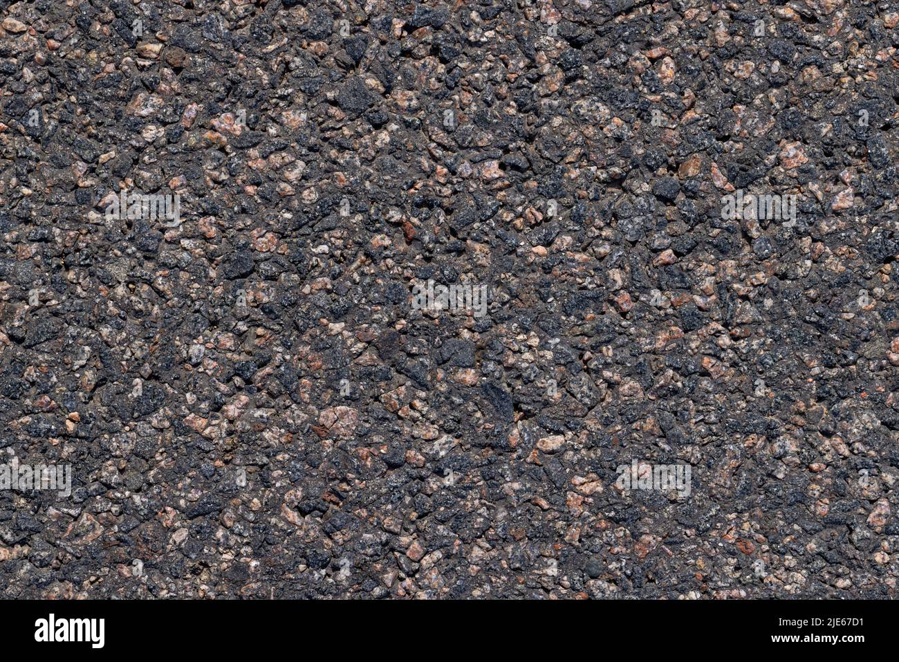 paved piece of highway, the structure of a highway made of crushed ...
