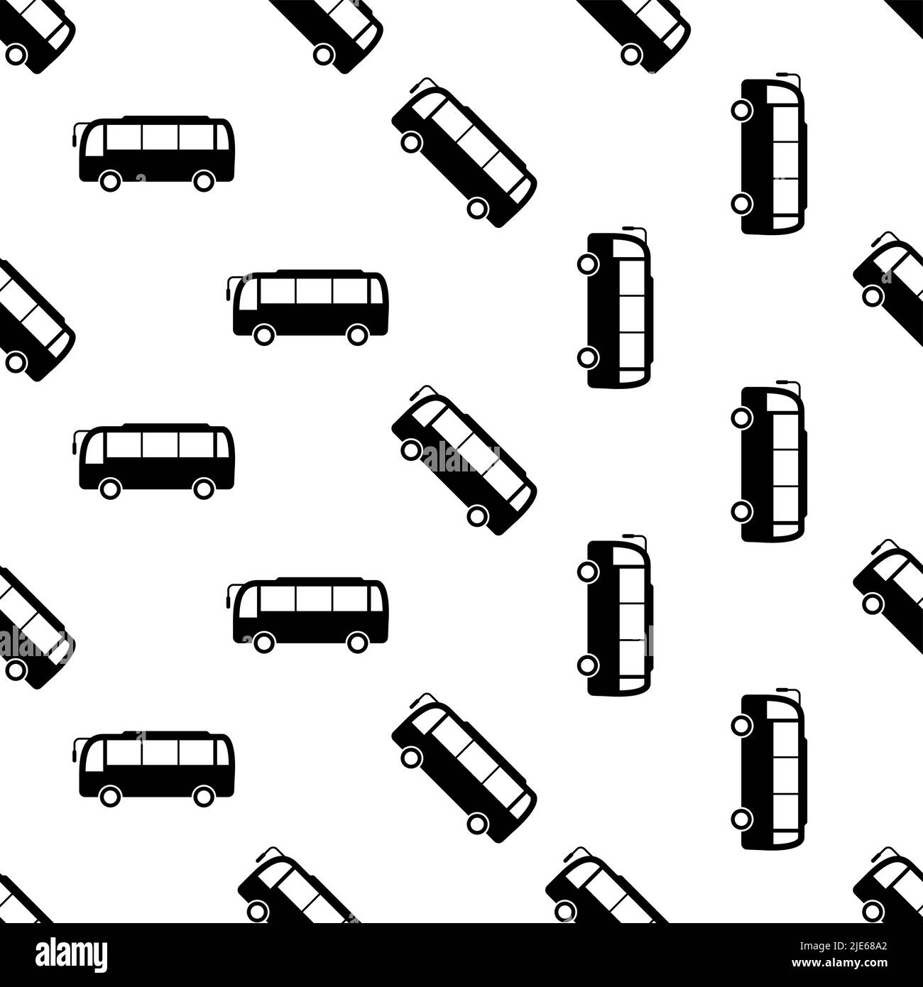 Bus Icon Seamless Pattern, Bus Vector Art Illustration Stock Vector ...