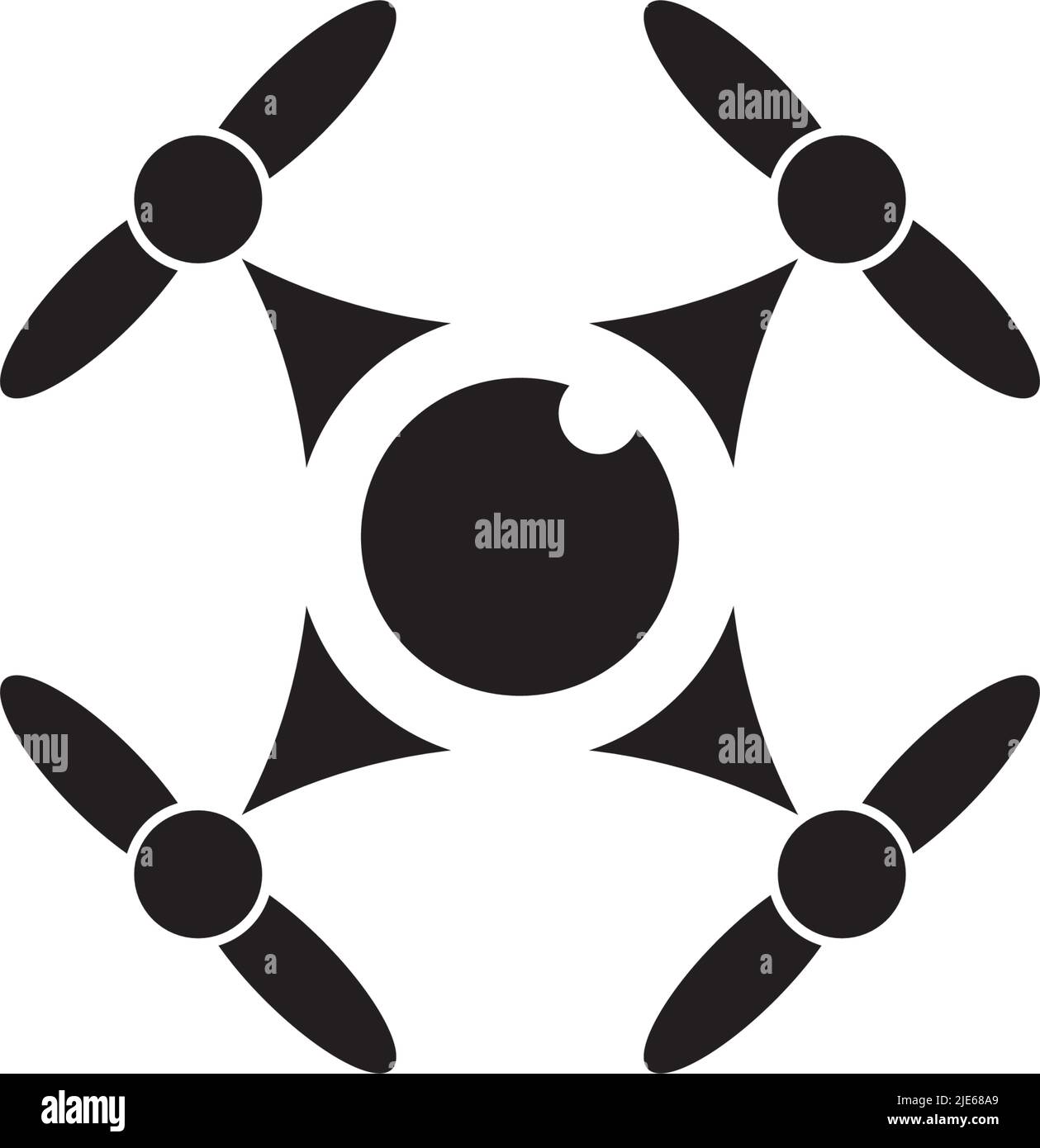 Drone icon logo design vector illustration template Stock Vector Image ...