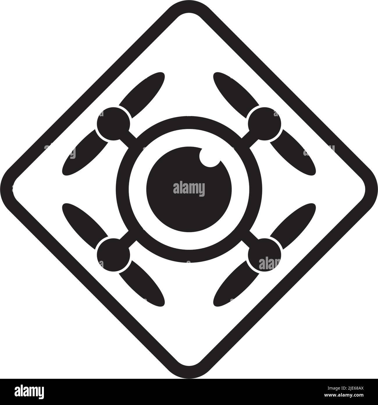 Drone icon logo design vector illustration template Stock Vector Image ...