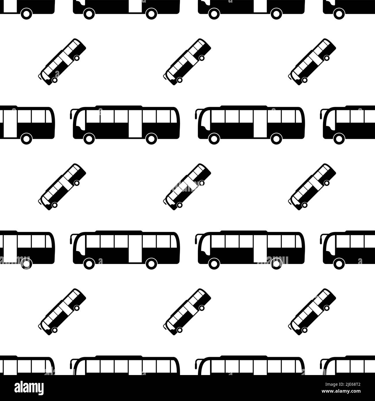Bus Icon Seamless Pattern, Bus Vector Art Illustration Stock Vector ...