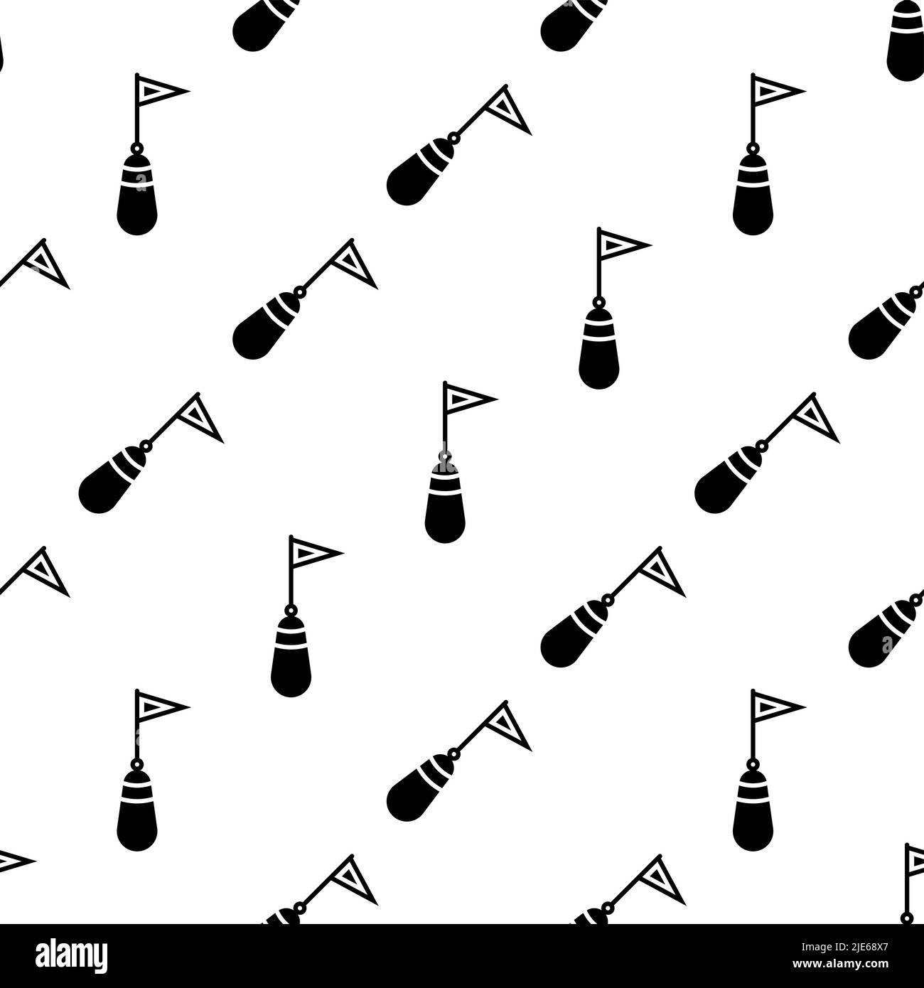 Buoy Icon Seamless Pattern, Float Buoy Icon Vector Art Illustration ...