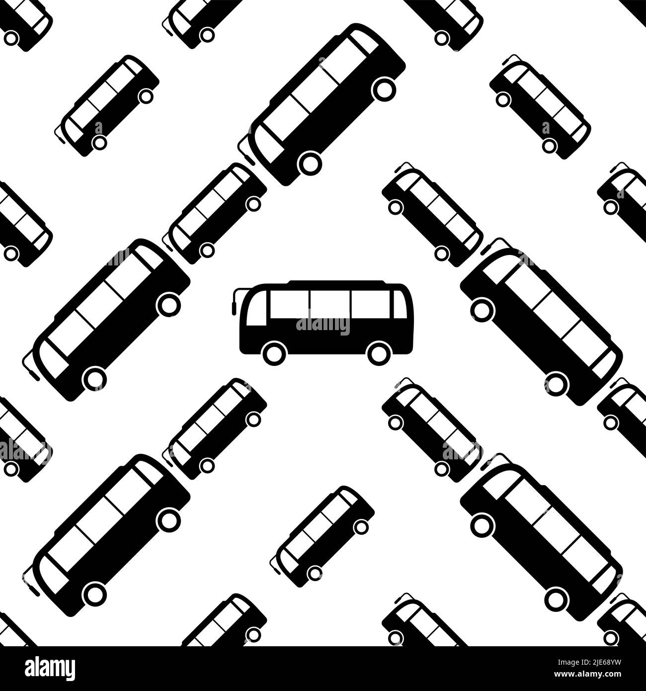 Bus Icon Seamless Pattern, Bus Vector Art Illustration Stock Vector ...