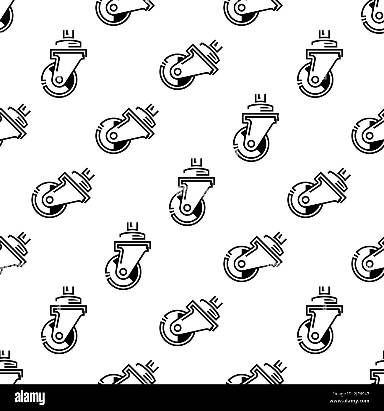 Caster Wheel Icon Seamless Pattern Vector Art Illustration Stock Vector ...