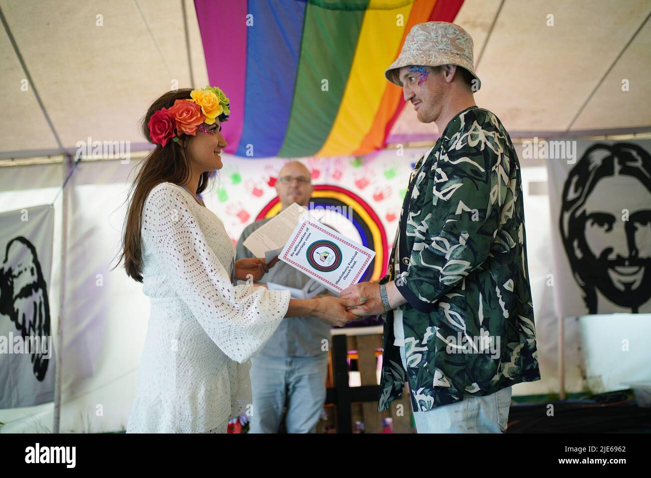 Lee Barnes (centre), lay ministry officer and warden of readers for the ...