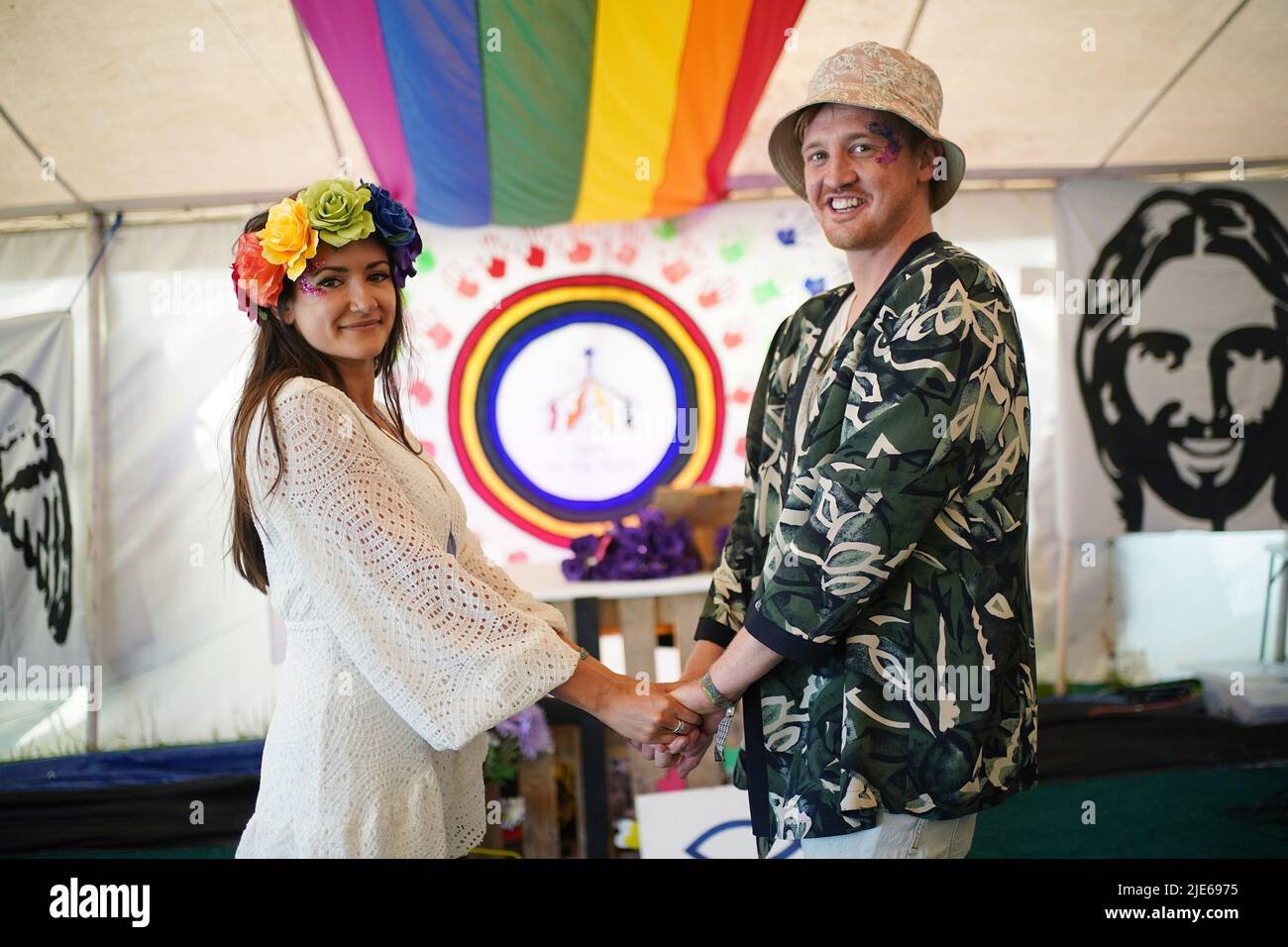 Lara Dayeh-Bunce, 30, and Elliot Dayeh-Bunce, 32, after their blessing ...