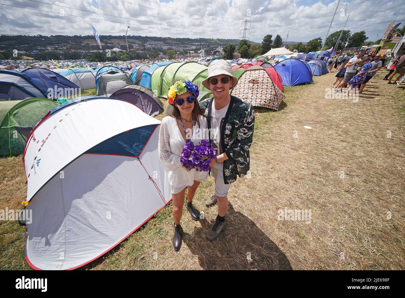 Lara Dayeh-Bunce, 30, and Elliot Dayeh-Bunce, 32, after their blessing ...