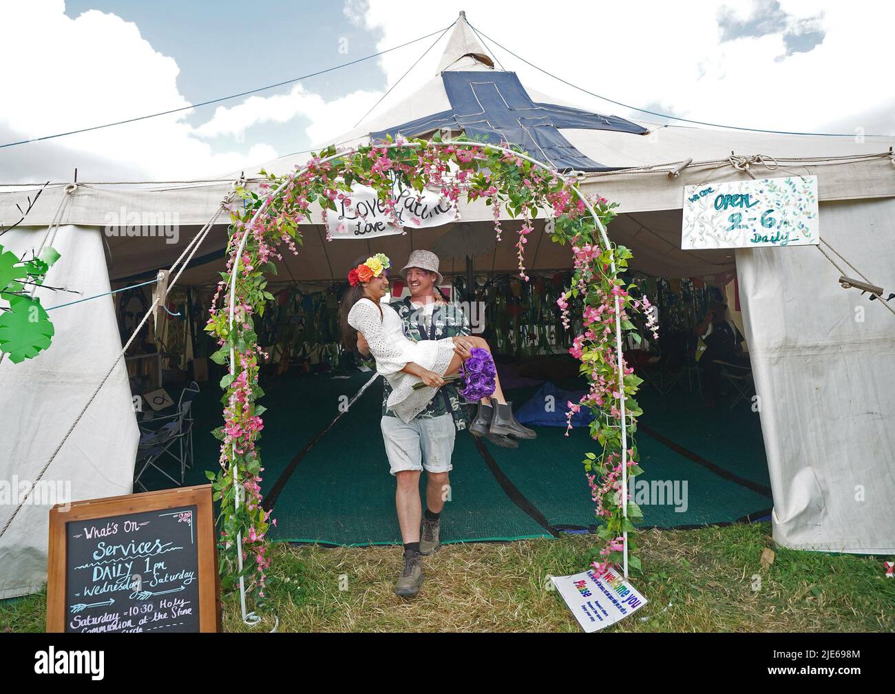 Lara Dayeh-Bunce, 30, and Elliot Dayeh-Bunce, 32, after their blessing ...