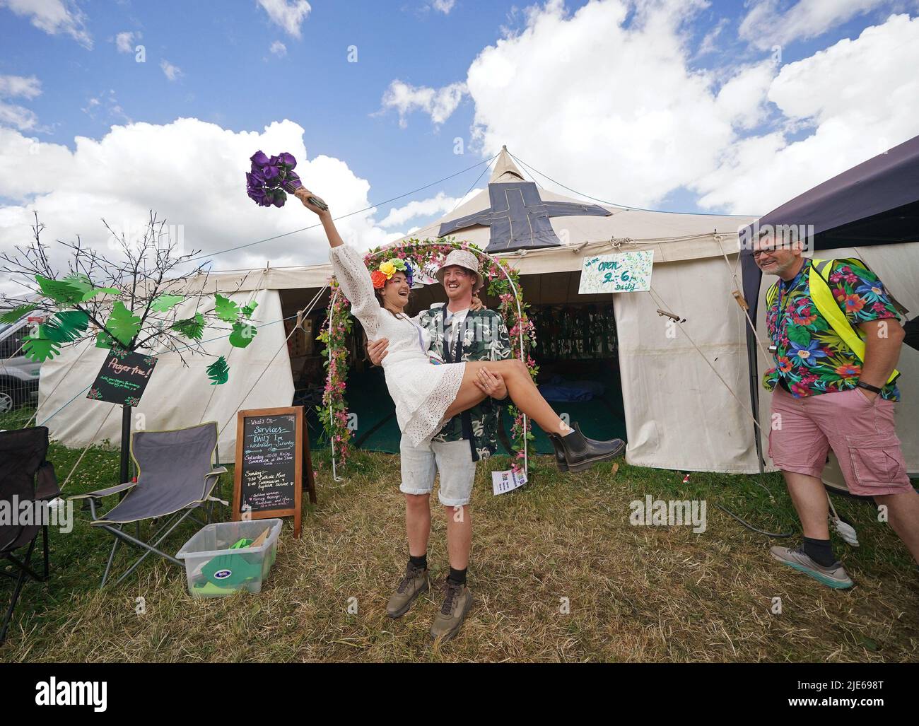 Lara Dayeh-Bunce, 30, and Elliot Dayeh-Bunce, 32, after their blessing ...
