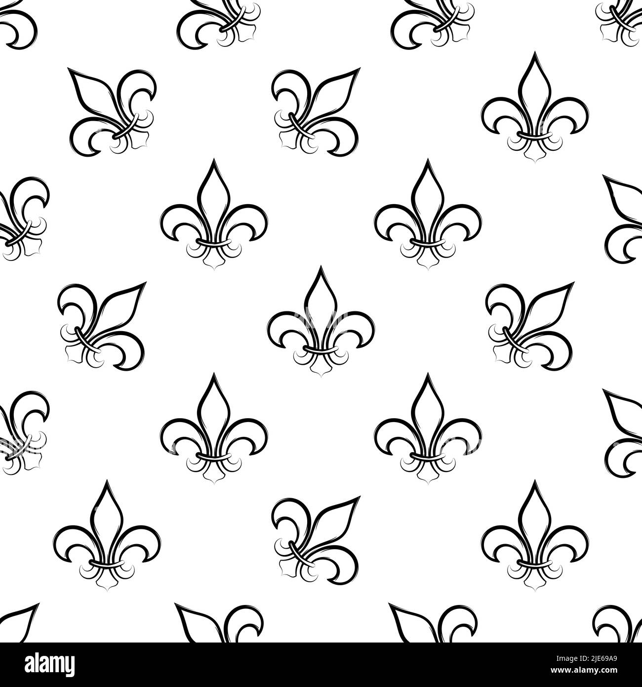 Fleur De Lis Seamless Pattern, Fleur-De-Lys Or Flower-De-Luce, The ...