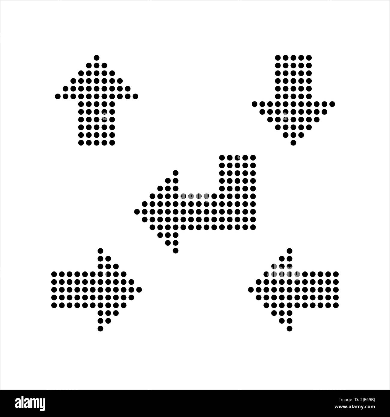 Dot Arrow Icon, Direction Arrow With Dots Icon, Halftone Arrow Vector ...