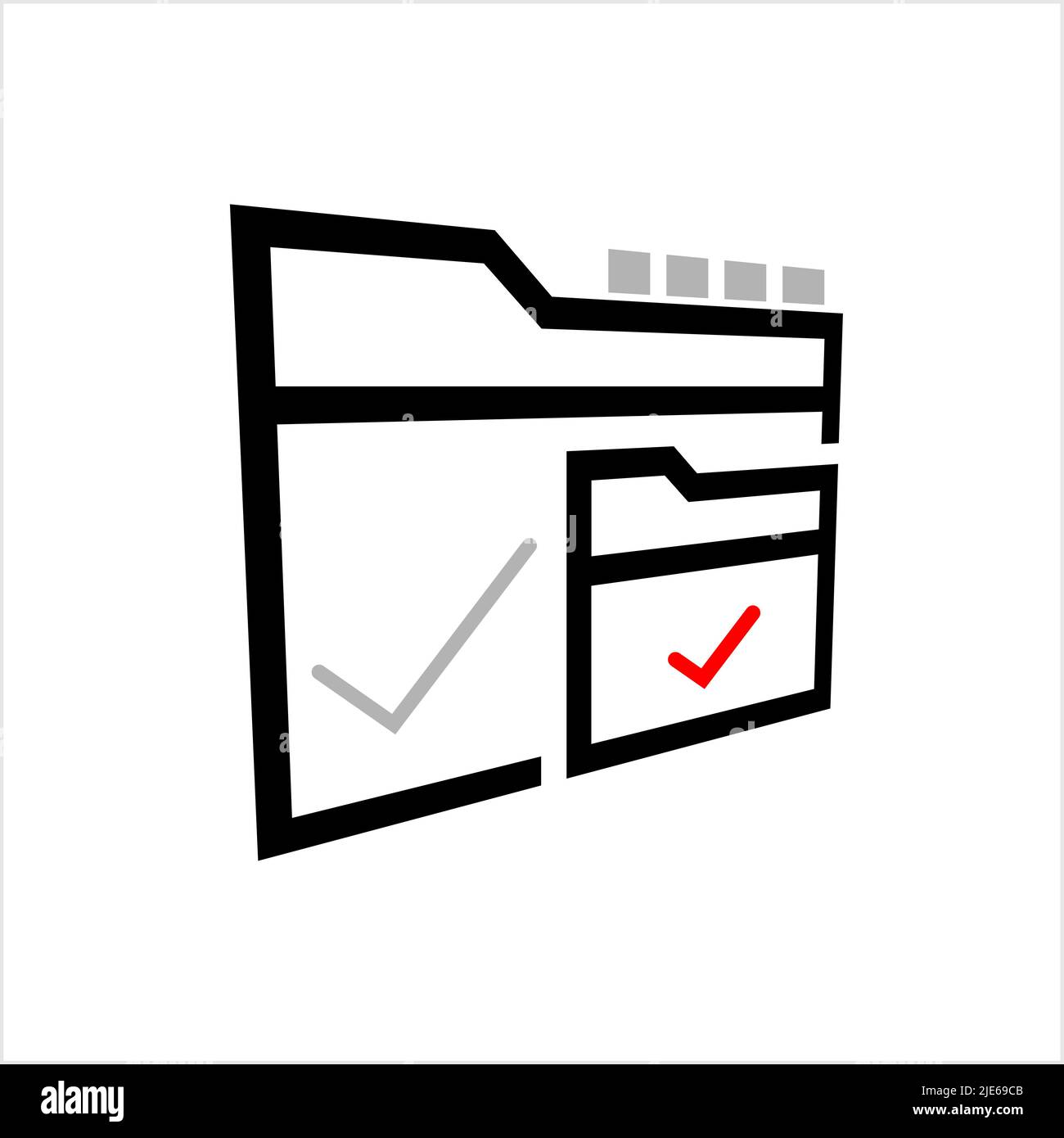 Folder Icon, File Folder Icon, File Management Vector Art Illustration ...
