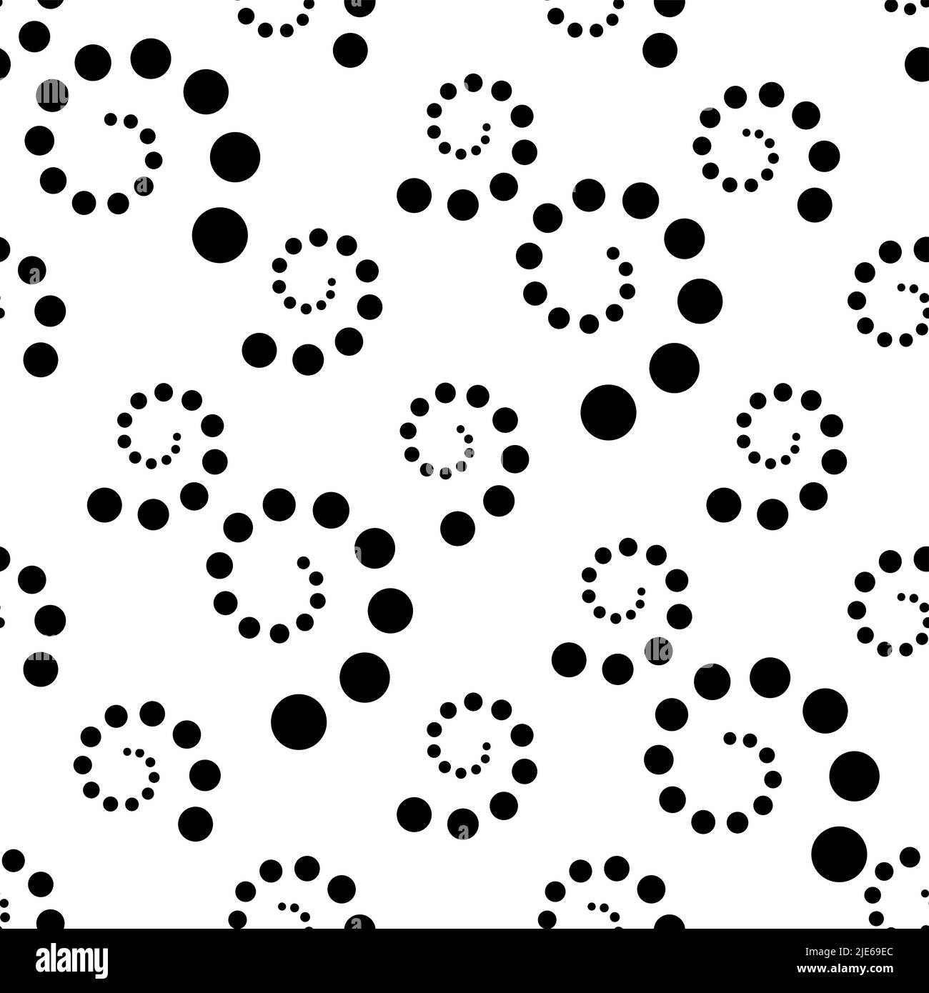 Geometric Seamless Pattern Circles Vector Art Illustration Stock Vector