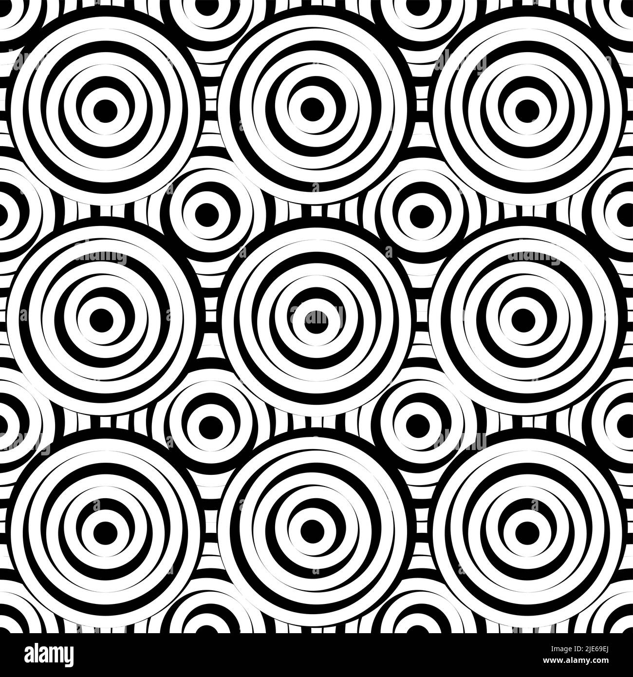 Concentric Circle Seamless Pattern Vector Art Illustration Stock Vector Image & Art - Alamy