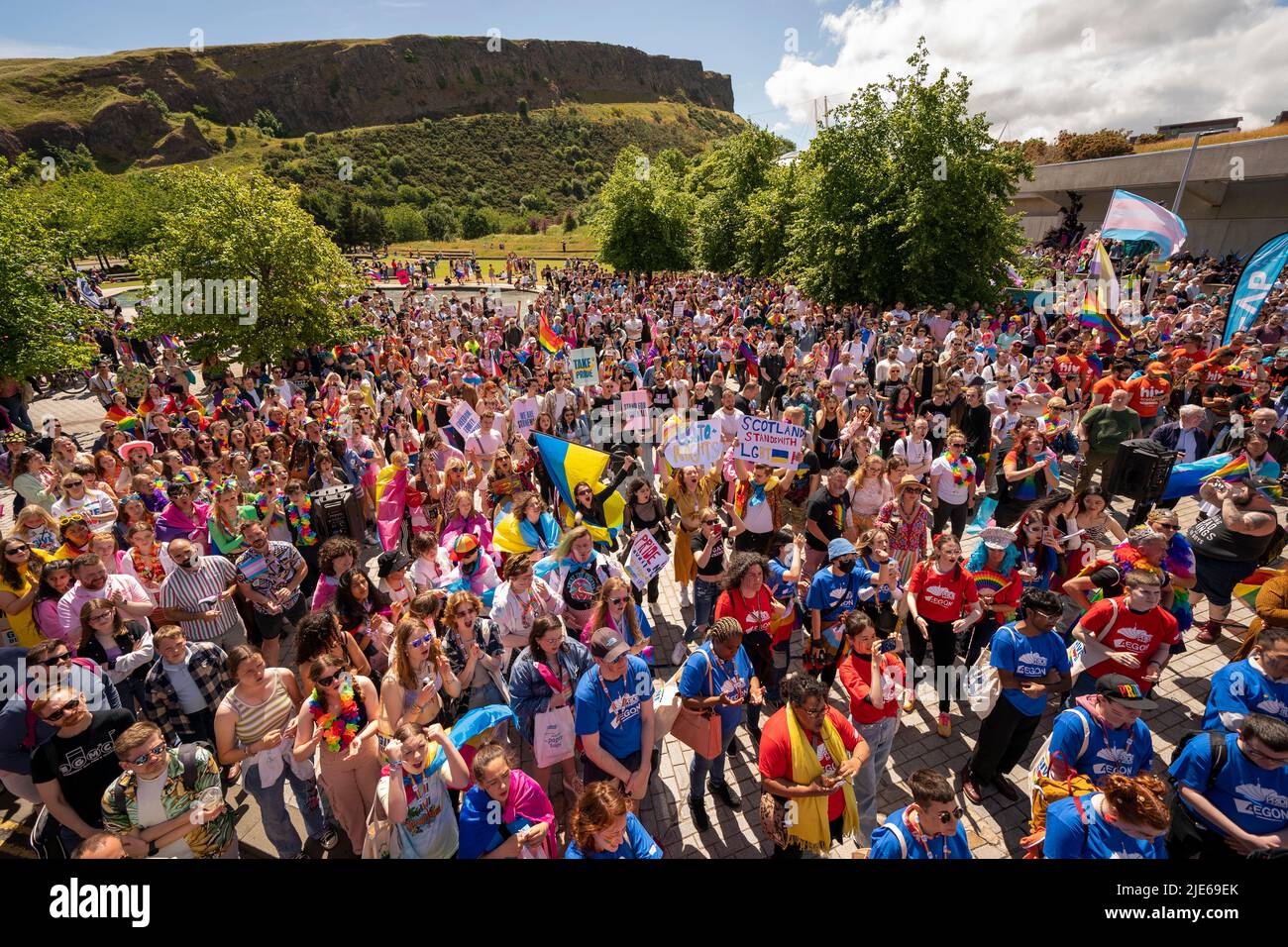 People Taking Part In The Pride Edinburgh 2022 Event In Edinburgh