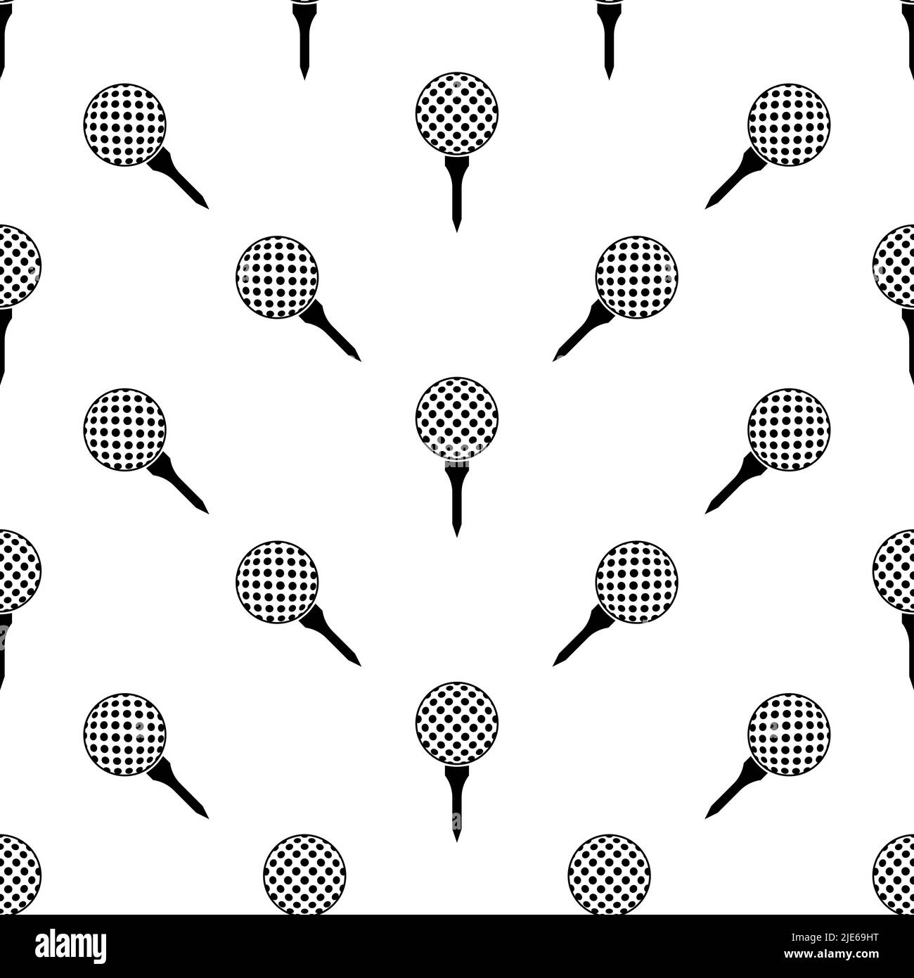 Golf Ball On Tee Icon Seamless Pattern Vector Art Illustration Stock ...