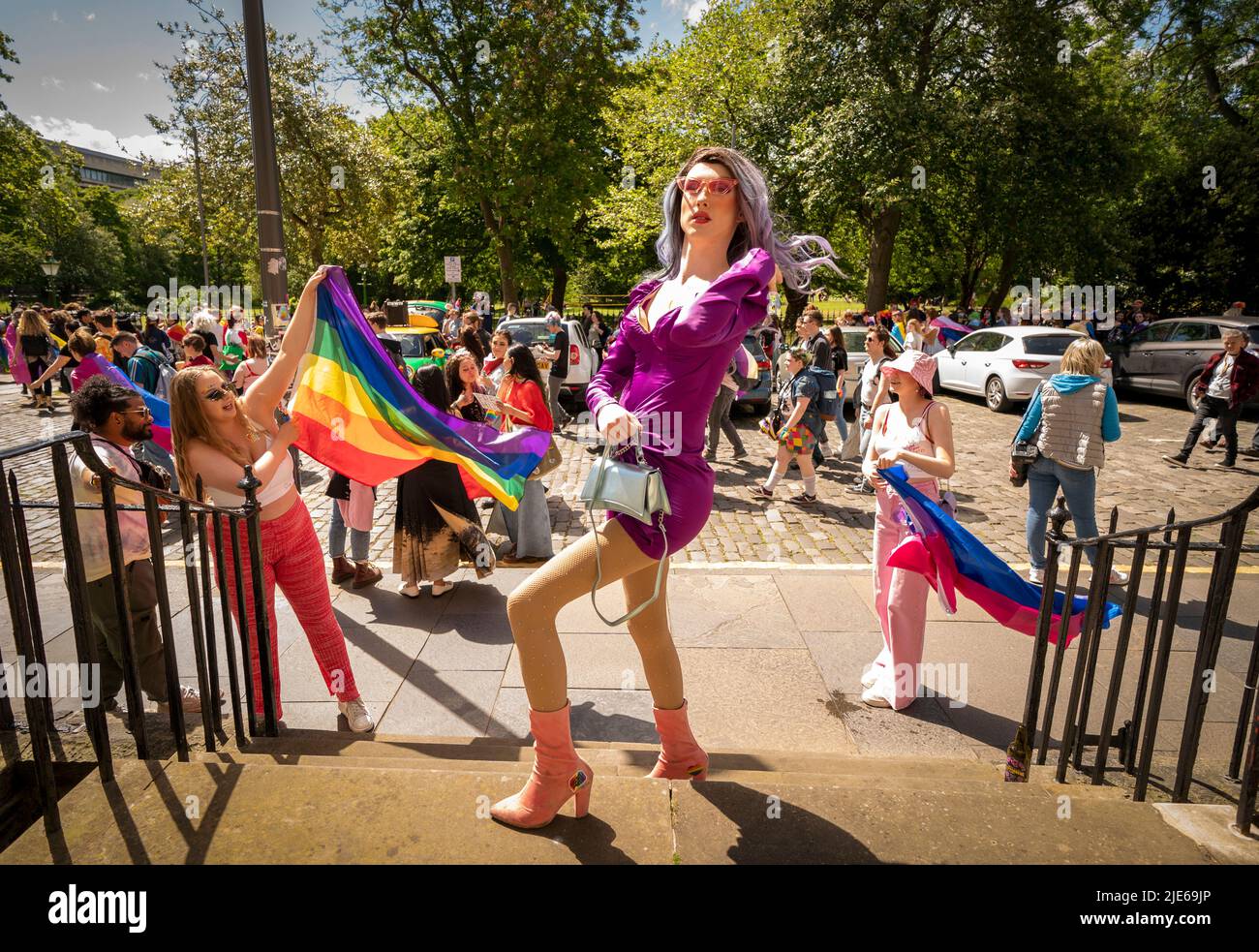 People Taking Part In The Pride Edinburgh 2022 Event In Edinburgh