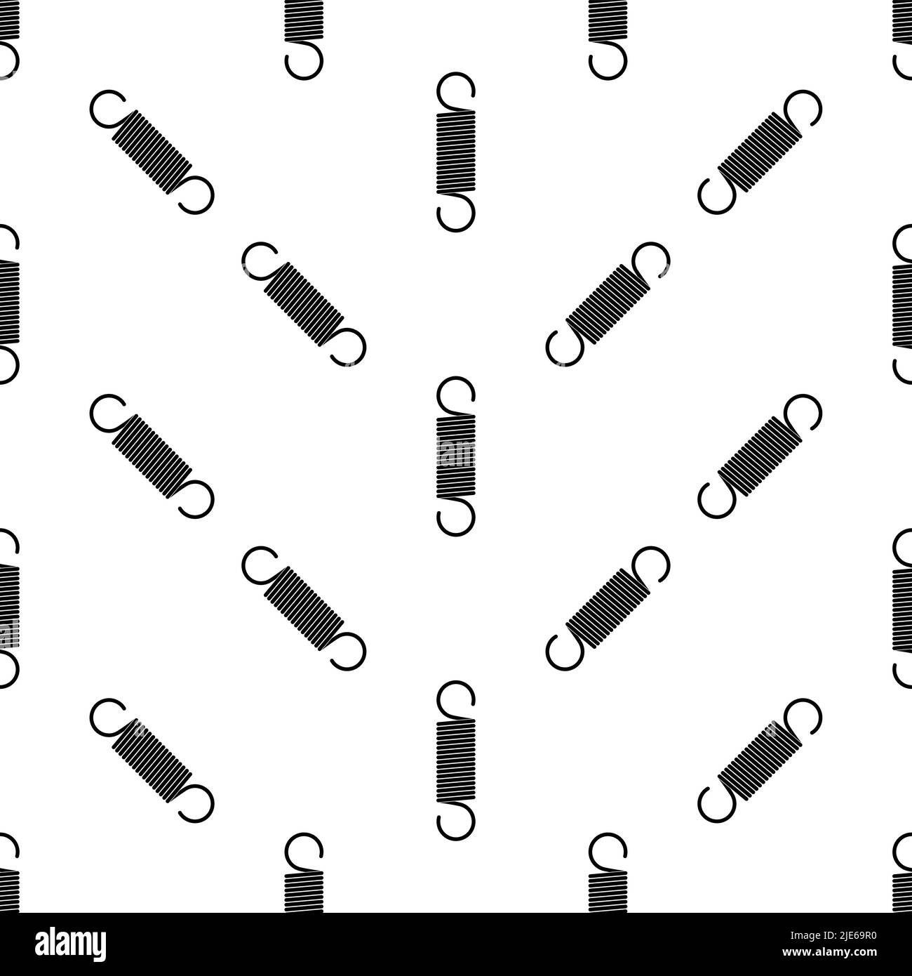 Metal Extension Spring Seamless Pattern, Compression Coiled Spring ...