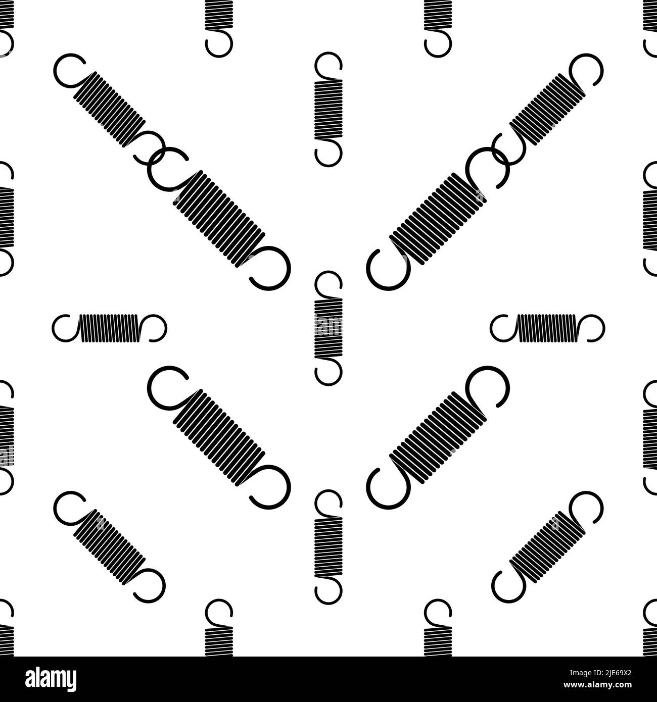 Metal Extension Spring Seamless Pattern, Compression Coiled Spring ...