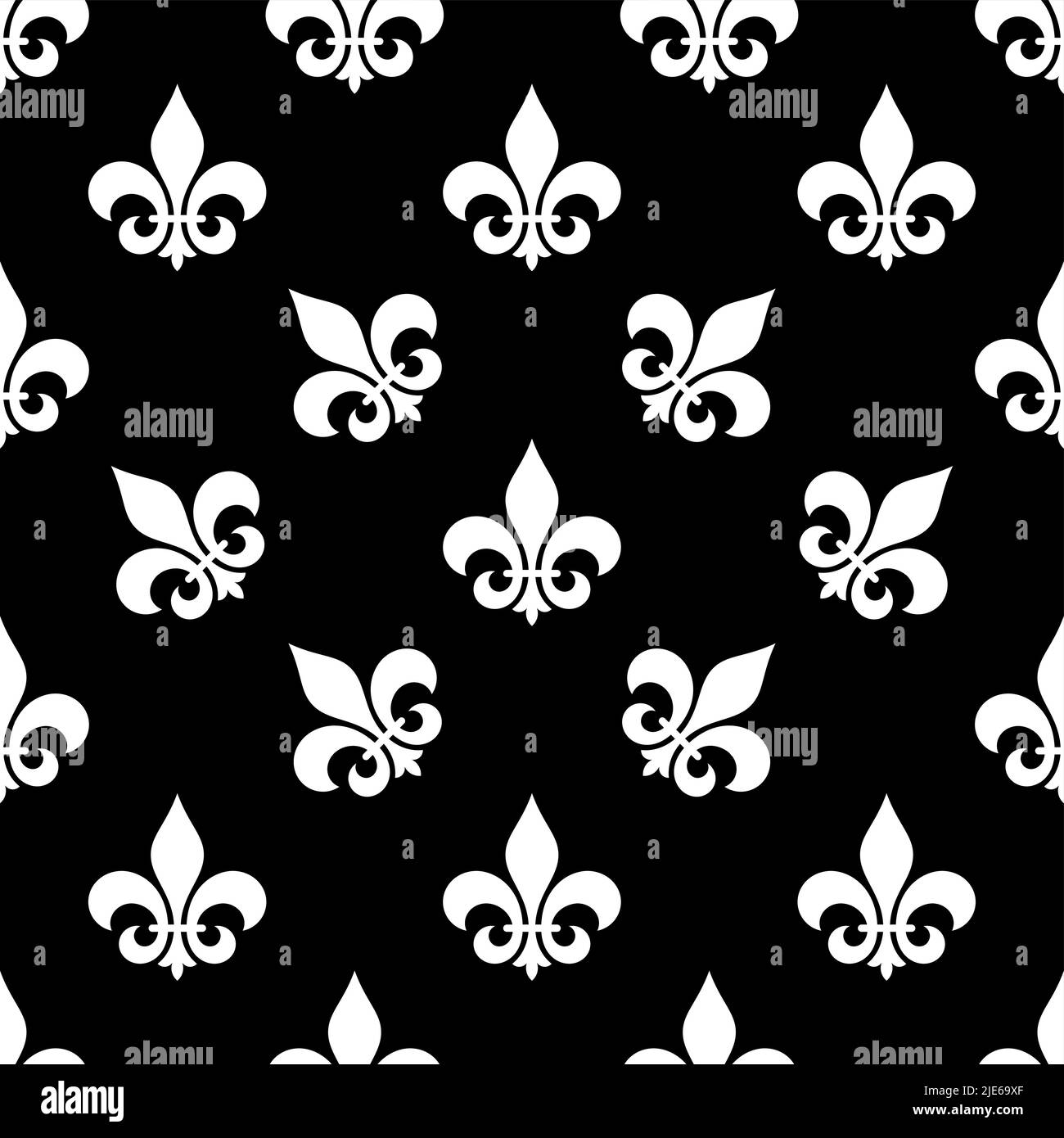 Fleur De Lis Seamless Pattern, Fleur-De-Lys Or Flower-De-Luce, The ...